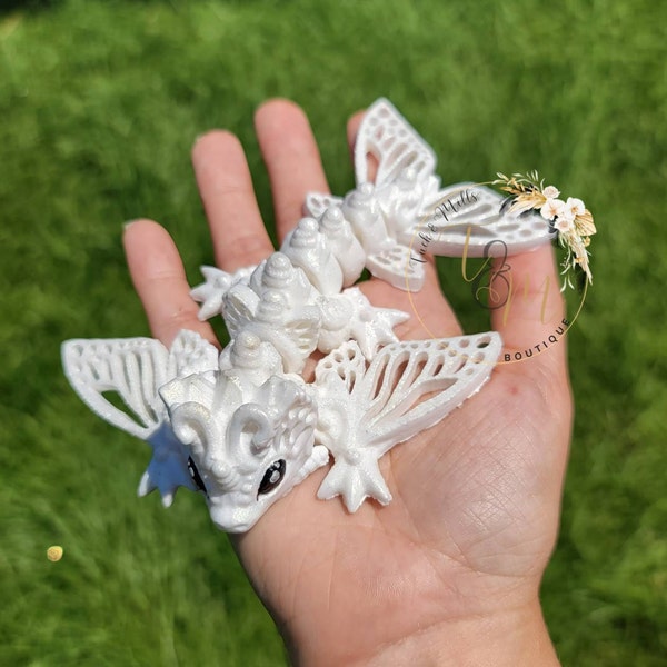 Tiny Butterfly Wyvern, Cinderwing3d, STL File for 3D Printing, STL Print Files, Articulating ...