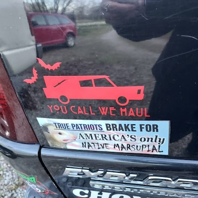 Hearse Decal You Call We Haul Goth Decals Goth Car Decal Goth Car Decor ...