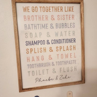 Personalized Kids Bathroom Sign for Kids Bath, Kids Bathroom Wall Decor ...