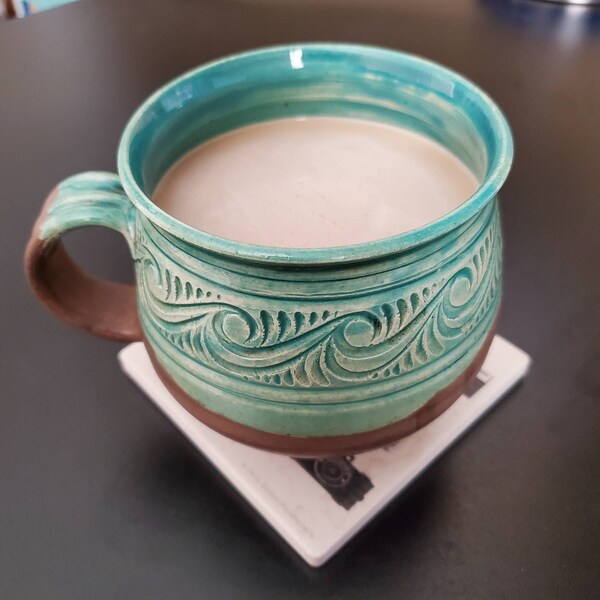 Large Stoneware Mug Mead Viking Mug Medieval Reenactment Large Ceramic ...