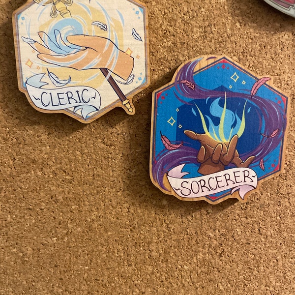 Dnd Class Wooden Pins - Dnd Class Emblems - Dungeons and Dragons - Dnd ...