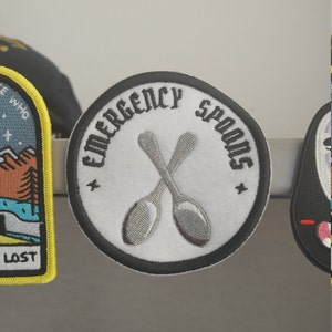 Emergency Spoons Iron on Patch | Embroidered Patch | Embroidered ...