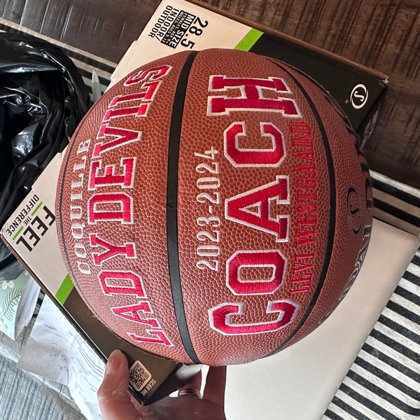 Custom Embroidered Basketball/memory Ball/award/keepsake/trophy/senior ...