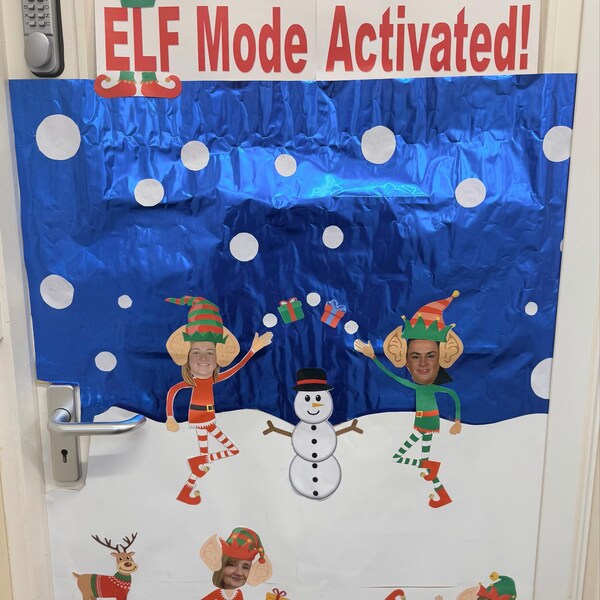 Christmas Classroom Door Decor Kit Printable Christmas Classroom Elves ...