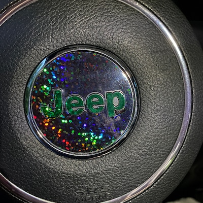 Holographic Crystal Jeep Emblem Sticker Decal, Wrangler JK, TJ, JL ...