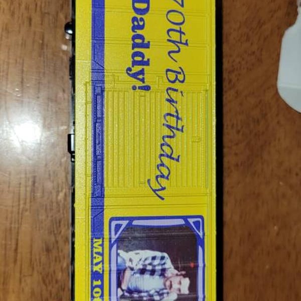 Custom Printed Model Train Box Car, HO Scale Box Car, Personalized Box ...