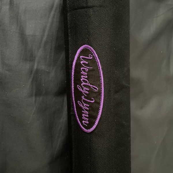 Custom Embroidered Name Patch, Black Iron on Name Patch, Name Tag, Sew ...