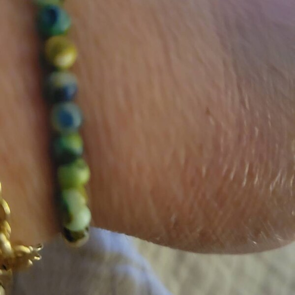 4mm Maw Sit Sit /jade Albite Crystal Beaded Bracelet, Handcrafted 7.5 ...