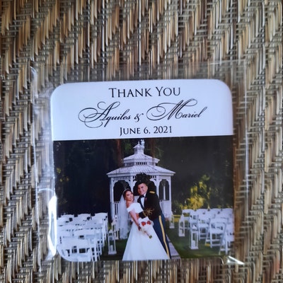 Wedding Magnets, Thank You Magnets, Personalized Wedding Favors - Etsy