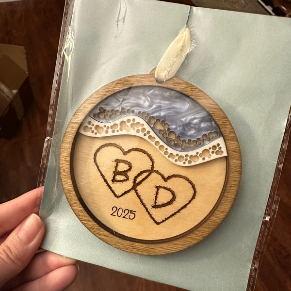 Personalized Christmas Scene Ornament, Holiday Ornament, Christmas Tree Ornament, Mountain ...