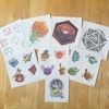 Cute Dice Sticker Packs Cute Dnd Gift Kawaii Gift for Dm - Etsy