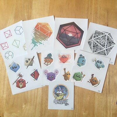 Cute Dice Sticker Packs Cute Dnd Gift Kawaii Gift for Dm Dungeons ...