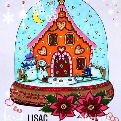 Printable Digital Coloring Page for Grownups, MERRY CHRISTMAS Volume 2 ...