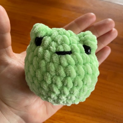 Crochet Mini Frog Plushie Amigurumi Plush Frog Plush Cute Frog Froggie ...