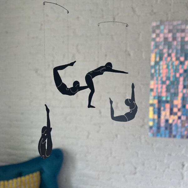 Swimmers Mobile, Paper Origami Mobile, Black & White Mobile, Sea Mobile ...
