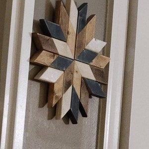 Wooden Barn Star Pattern, Wood Quilt Star, Mosaic Wood Wall Art ...