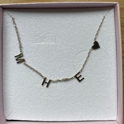 Personalised 925 Sterling Silver Name Necklace With Birthstone, - Etsy