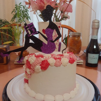 Sitting Lady Cake Topper, Sitting Girl Cake Topper, 35th Birthday, 16th ...