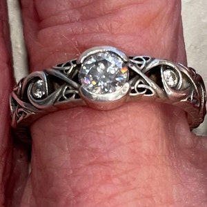 Alexandrite Dragon Ring, Celtic Dragon Wedding Band, Sterling Mens ...