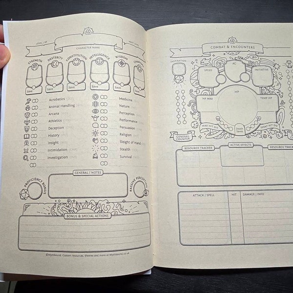 Dnd 5e Druid Wild Shapes: A4 Character Sheet PDF Compatible With Fifth ...