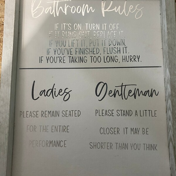 Bathroom Rules SVG, Toilet Rules SVG, Restroom Sign Svg, Bathroom Signs ...
