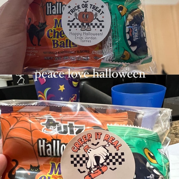 Trick or Treat Bag Stickers | Halloween Labels | Custom Halloween ...