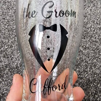 Personalised Pint Glass / Best Man Glass / Groomsman Gift / Wedding ...