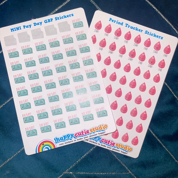 64 Cute Period Tracker Planner Stickers - Etsy UK