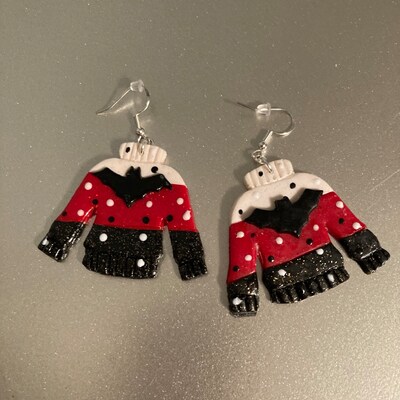 Halloween Candy Corn Bat Earrings - Etsy