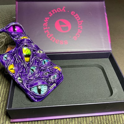 Handmade iPhone Case Glow in the Dark Purple Venom Cat Eyes Handmade ...