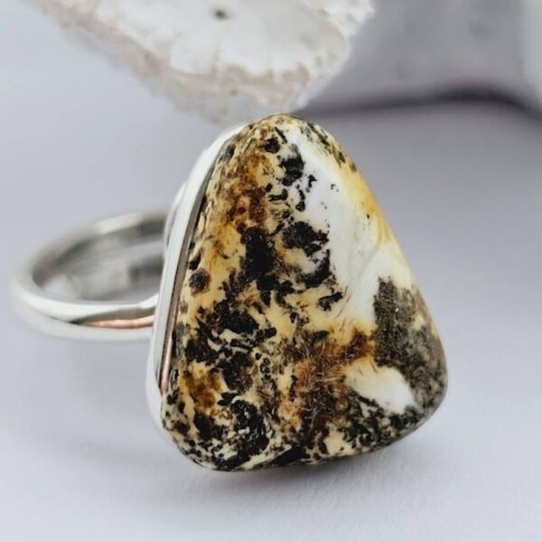 Extraordinary Huge Blue Amber, Natural Baltic Amber Ring, Unique Amber ...