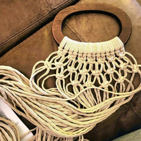 Agatha Bag - Macramé Knitting Pattern (ENGLISH) - Etsy