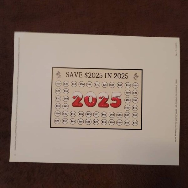 2025 Saving Challenge Printable, Save 2025 in 2025, 2025 Mini Money ...