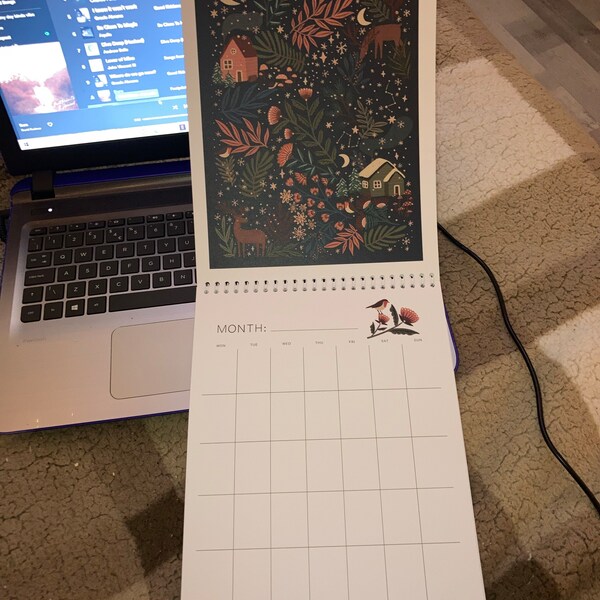 DATELESS Calendar- Perpetual- Academic Year, A4 Illustrated Wall ...