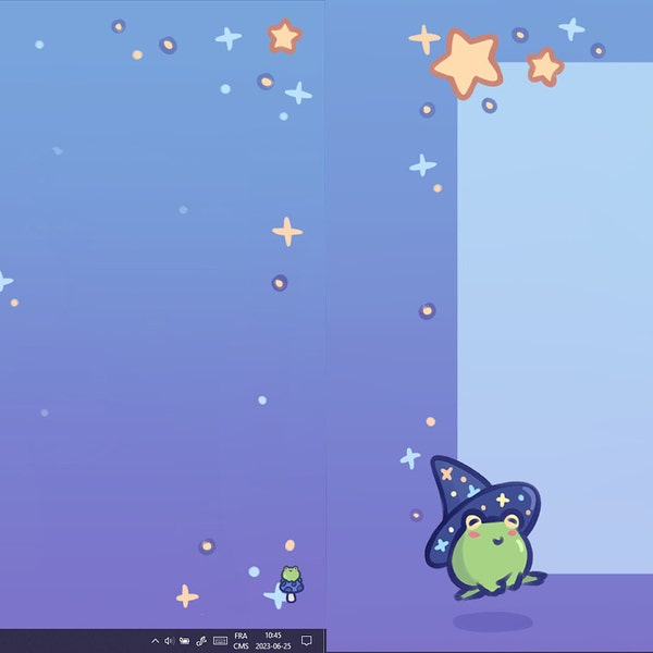 Wizard Frog Computer Desktop Theme Background Wallpaper Organizer Set ...