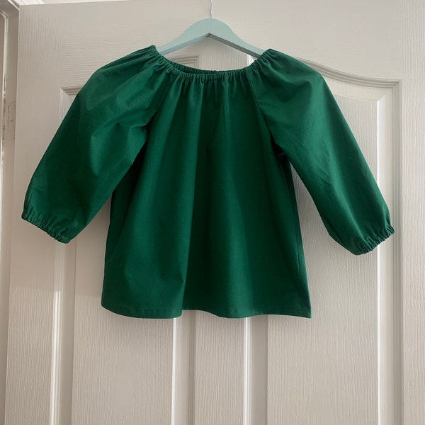 Girl's Peasant Top Sewing Pattern, Beginner, Sizes 1-10 (PDF Pattern ...