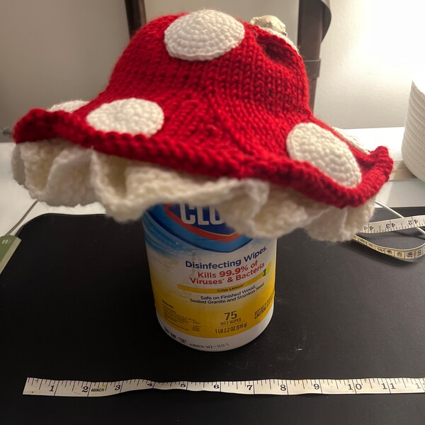 Knitting Pattern: Mushroom Hat for Baby, Mushroom Bucket Hat Knitting ...