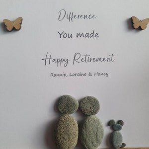 Retirement Gift, Good Luck Present, Pebble Art Picture Framed Poem ...