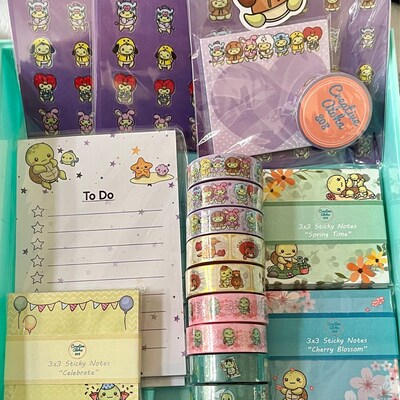 Holiday Sticky Notes Kawaii Sticky Notes Turtle Notepad - Etsy