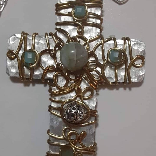 Cross Necklace/beaded Cross Necklace/decorative Cross/christian Gift ...