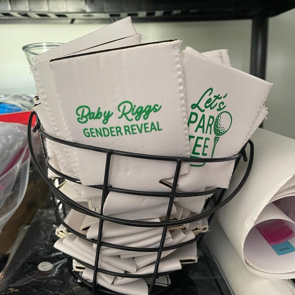 Golf Birthday Can Coolers, Let's Partee, Custom Birthday Party Huggers ...
