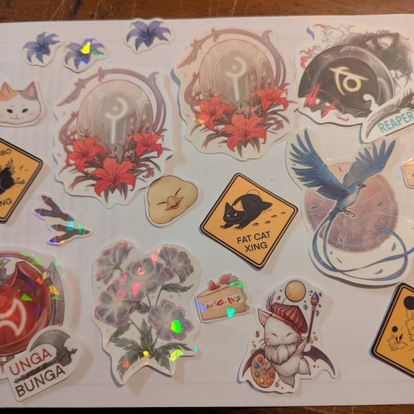 FFXIV Reaper Waterproof Vinyl Sticker | Final Fantasy 14 RPR Job Stone ...