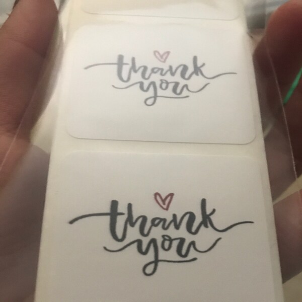 Thank You Stickers | 1.5" Square Stickers | Thank You Labels | Wedding ...