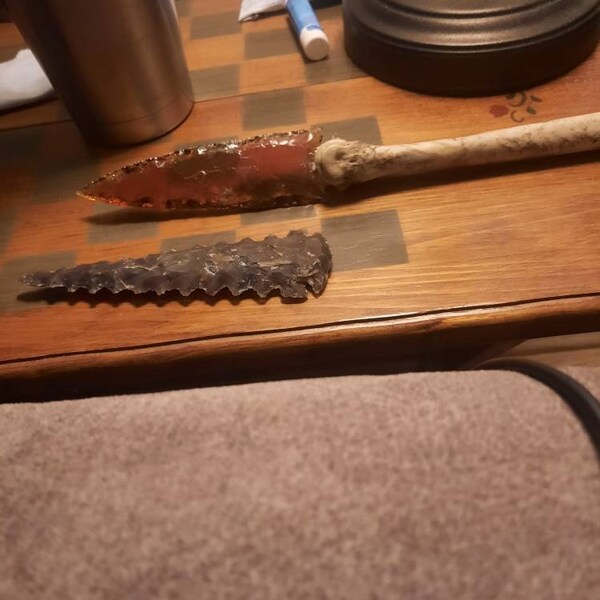 6" Spearhead, Lance Head, Drill Point - Hand Knapped Agate - Etsy