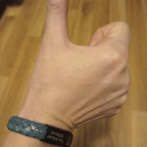 Red Medical Alert ID Bracelet With Soft Leather - Personalised, Any ...