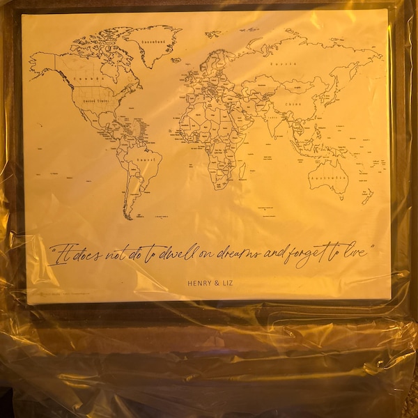 Push Pin Mini World Travel Map - Countries Labeled - Personalizable ...