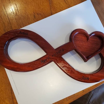 Beautiful Wooden Infinity Heart Sign or Ring Holder, Easel CNC File and ...