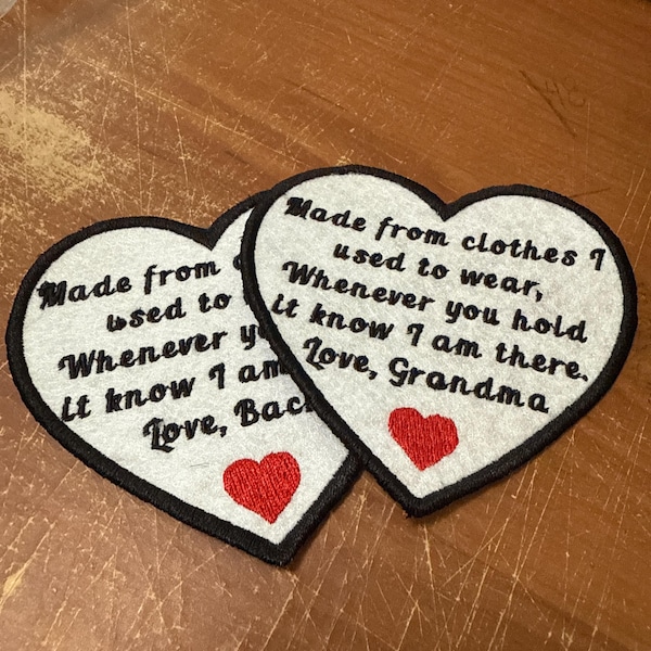 Customizable Embroidered Memory Patch: Sew-on Keepsake - Etsy