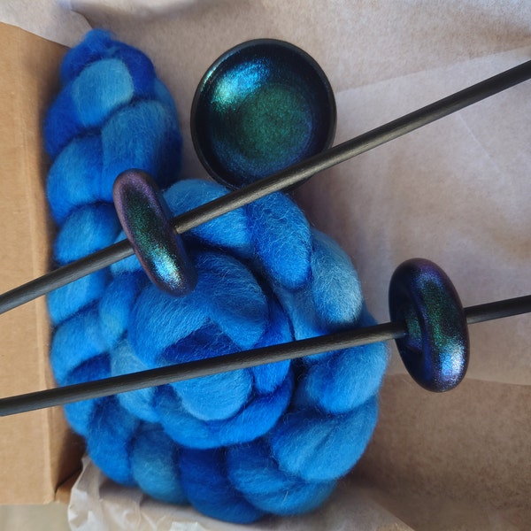Electric Night Sparkle Drop Spindle - Red Violet Blue Shifting Colors ...