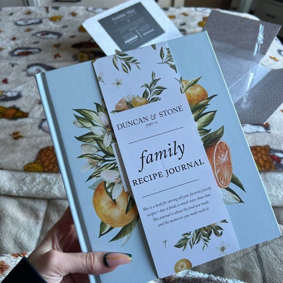 Family Recipe Book & Keepsake Journal Recipe Binder and Blank Cookbook ...